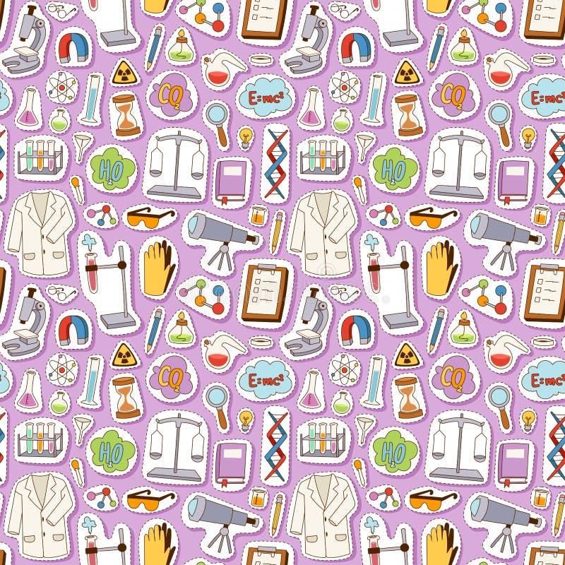 Science Seamless Pattern Vector Illustration. Stock Vector ...
