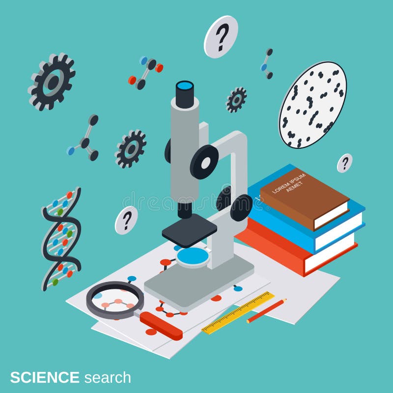 Science Search Vector Concept Stock Vector - Illustration of laboratory ...