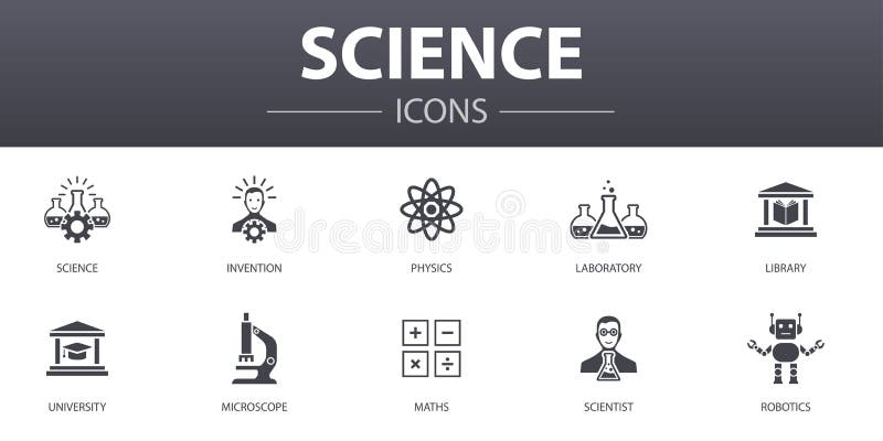 Science Simple Concept Icons Set Stock Vector - Illustration of concept ...