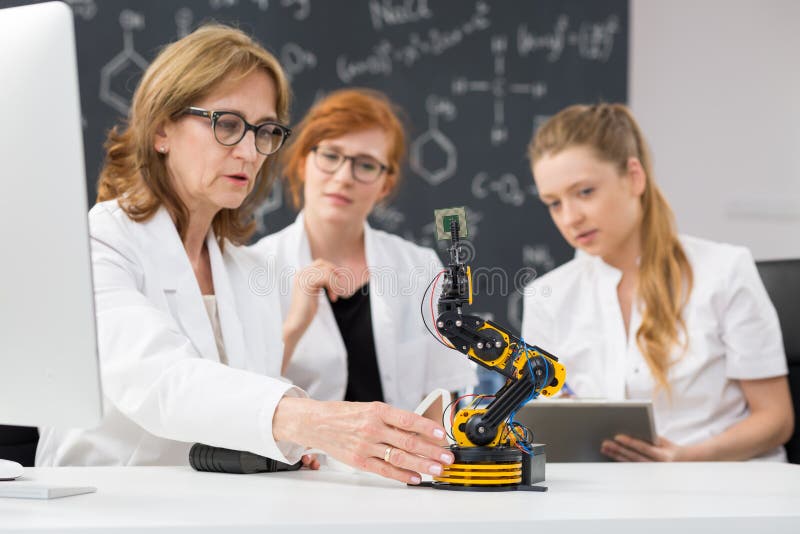 Science Starts from the Observation Stock Photo - Image of female ...