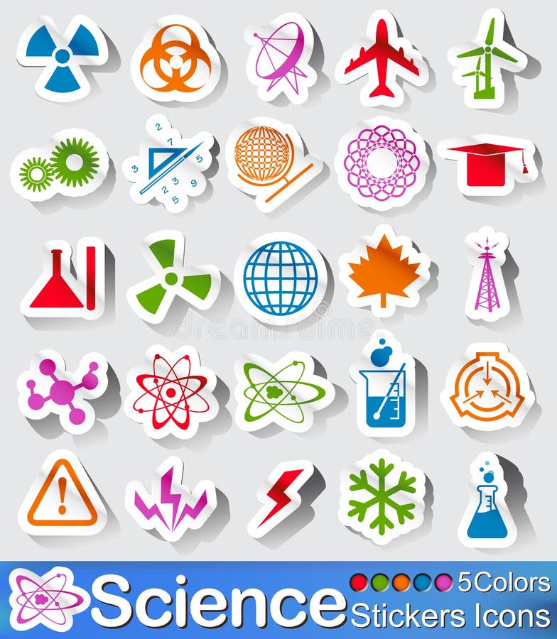 Science stickers icon stock vector. Illustration of transmitter - 40721153