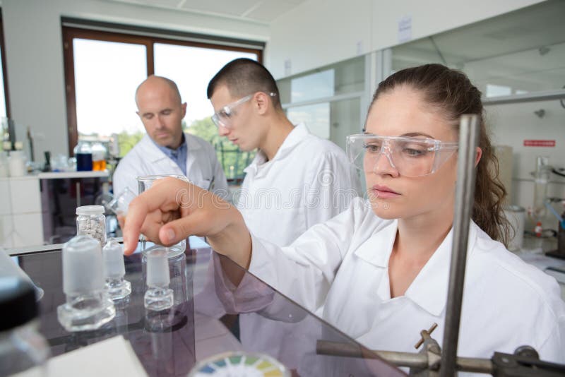 Science Student Working in Lab Stock Photo - Image of laboratory, glass ...