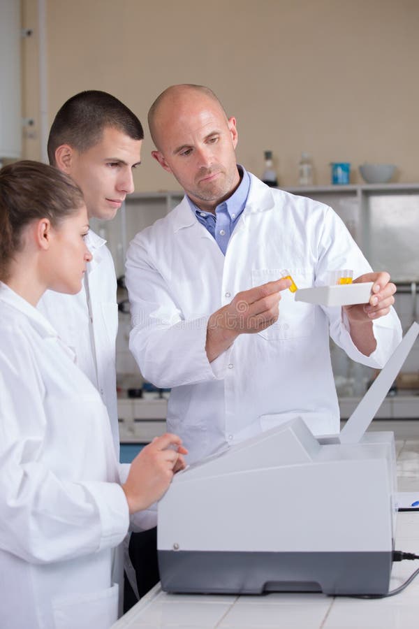Science Students and Teacher during Course Stock Image - Image of ...
