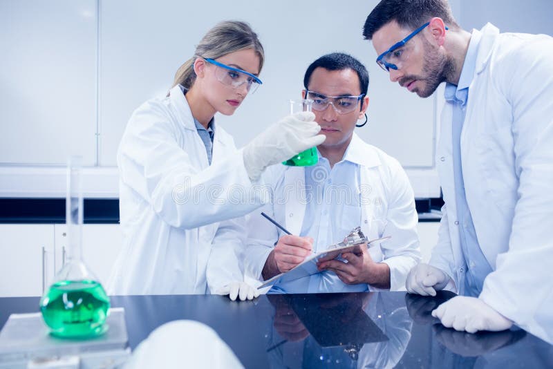 Science Students Working Together in the Lab Stock Photo - Image of ...