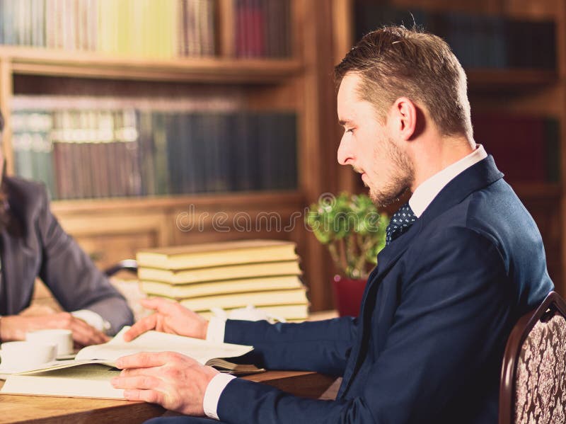 Science and Studying Concept. Man in Classic Suit or Professor Stock ...