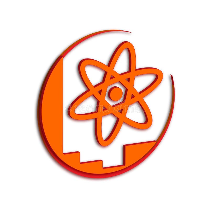 Science symbol orange stock illustration. Illustration of element ...