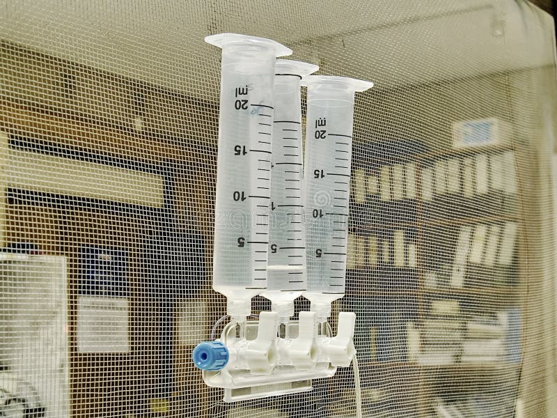 Science syringes stock image. Image of capacity, laboratory - 18577193