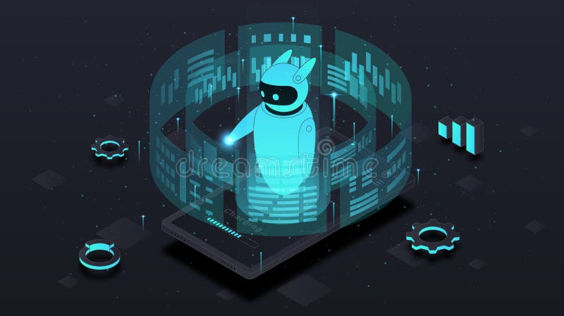 Science teacher bot stock vector. Illustration of icon - 258351635