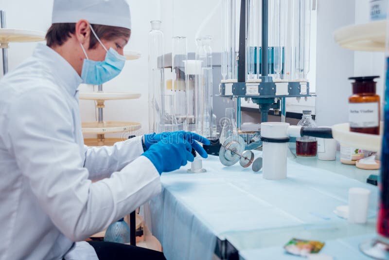 Science Technician at Work in the Laboratory. Stock Image - Image of ...