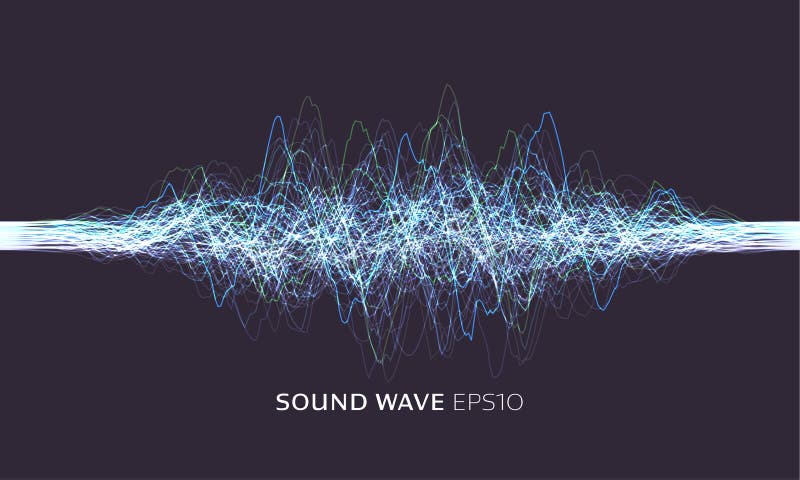 Science, Technology Background. Vector Sound Wave. Abstract Music Pulse ...