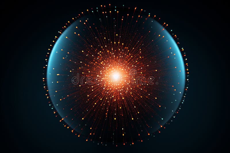 Sphere Made From Data Visualization And Dots Illustration Stock Illustration Illustration Of
