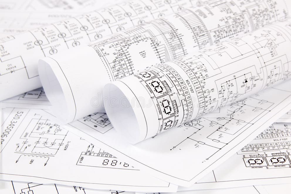 Science, Technology and Electronics. Electrical Engineering Draw Stock ...