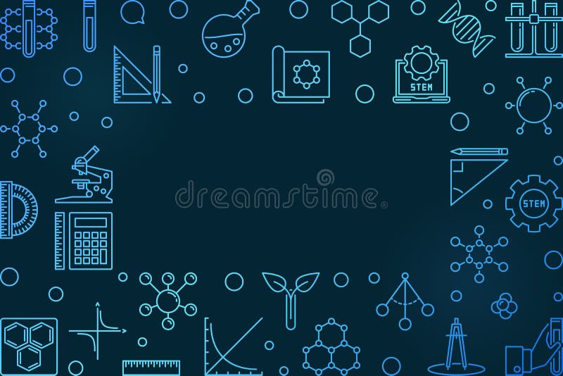 Science, Technology, Engineering and Math Blue Frame Stock Vector ...