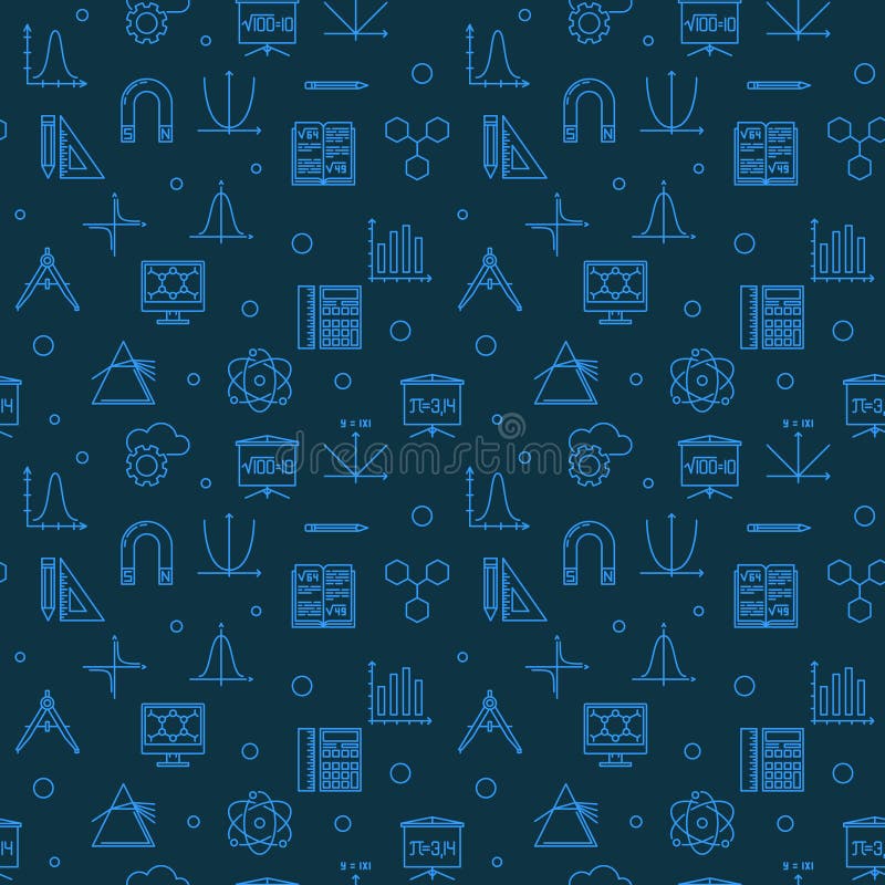 Science, Technology, Engineering and Math Blue Pattern Stock Vector ...