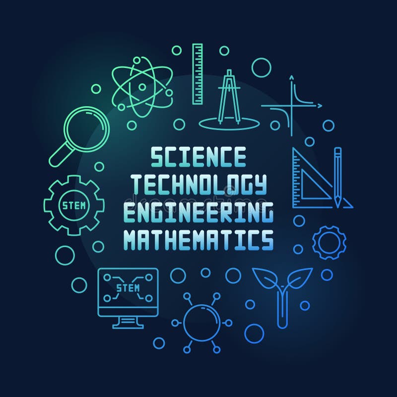 Science, Technology, Engineering and Math Creative Illustration Stock ...