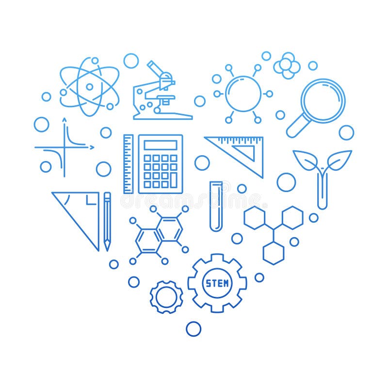 Science, Technology, Engineering and Math Creative Illustration Stock ...