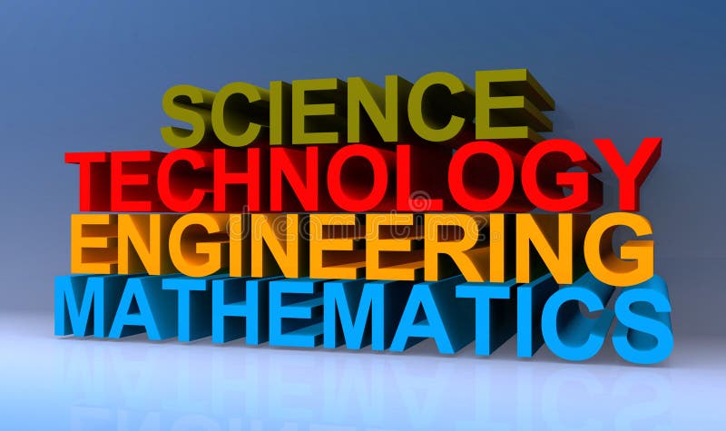 Science Technology Engineering Mathematics on Blue Stock Illustration ...