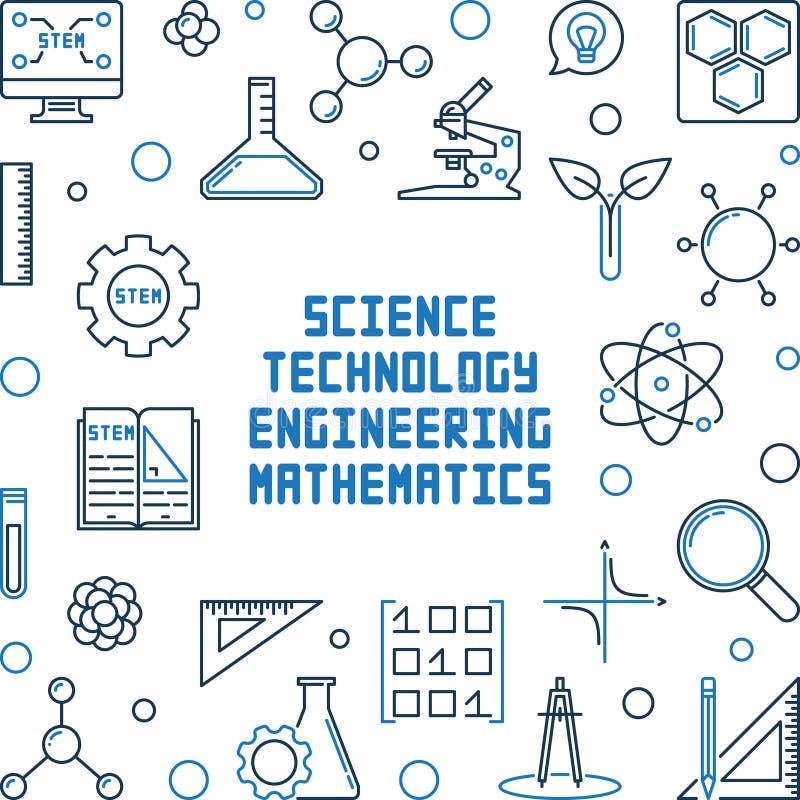 Science, Technology, Engineering and Mathematics Frame Stock Vector ...
