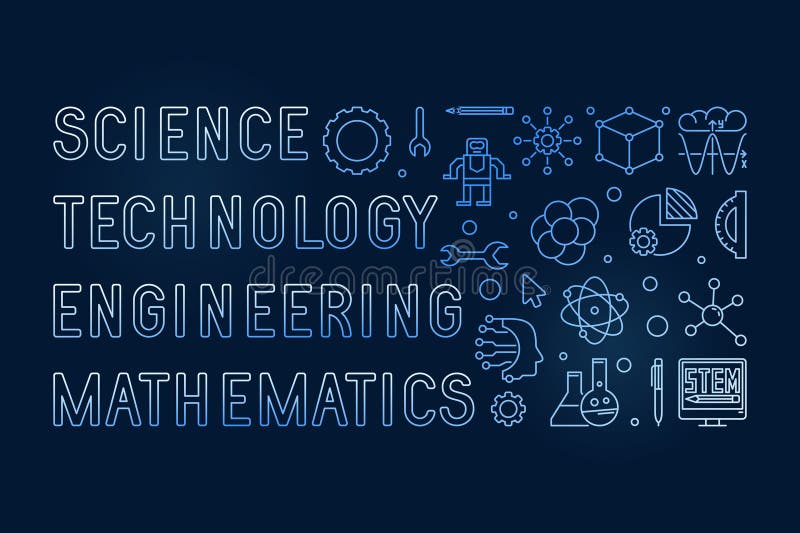 STEM Concept in Modern Education Stock Illustration - Illustration of ...