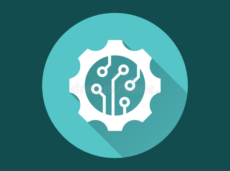 Science Technology Icon. Vector Illustration. Symbol of Circuit Board ...