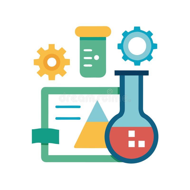 Science and Technology Research and Development Vector Graphic ...