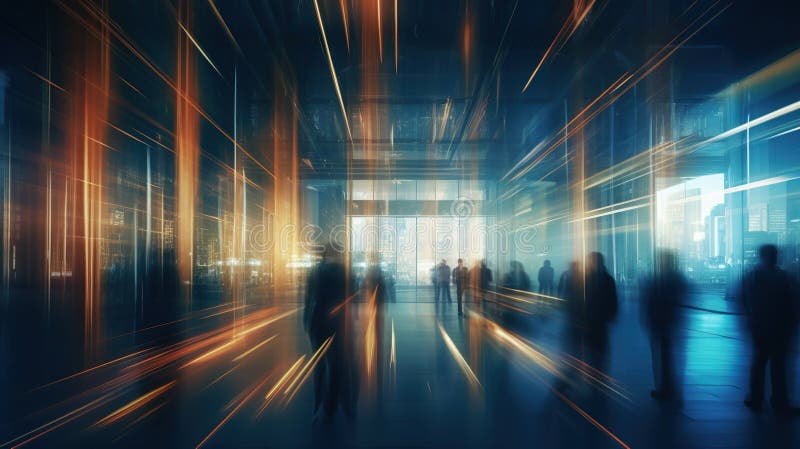 Science and Technology Research with People Motion Blur, Created with ...