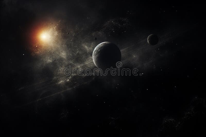 Solar System Surreal and Abstract Background Stock Illustration ...