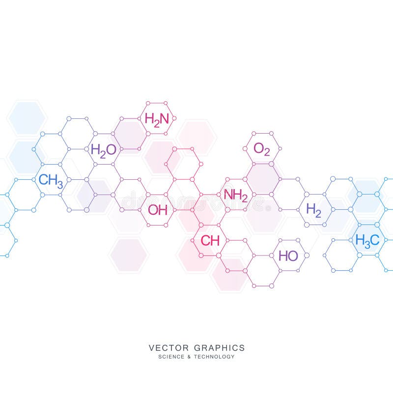Science Vector Background with Chemical Formulas Stock Vector ...