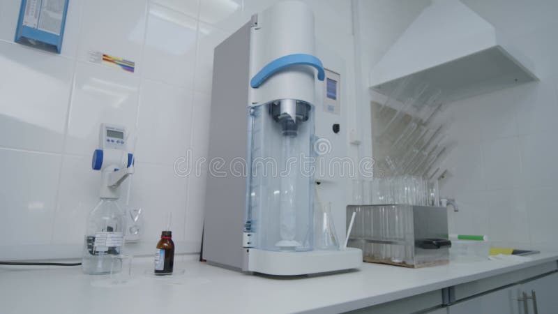 Science and Technology. Water Testing in Machine at Laboratory. Stock ...