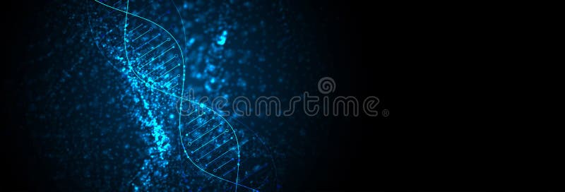Science Template, Abstract Background with a 3D DNA Molecules. Vector ...