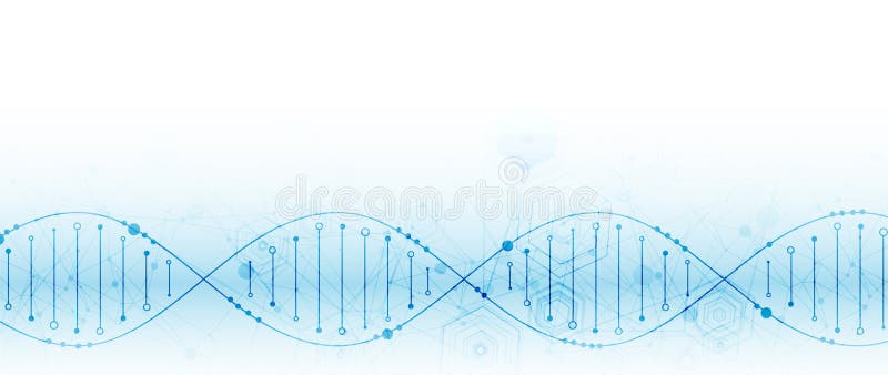Science Template, Abstract Background with a DNA Molecules. Vector ...