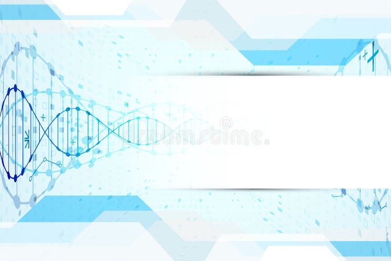 Science Template, DNA Molecules Background. Stock Illustration ...