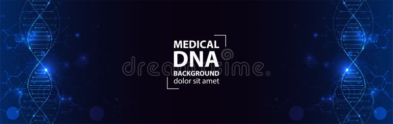 Science Template, Wallpaper or Banner with a DNA Molecules. Stock ...