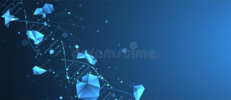 Science Template, Wallpaper or Banner with a DNA Molecules Stock Vector ...