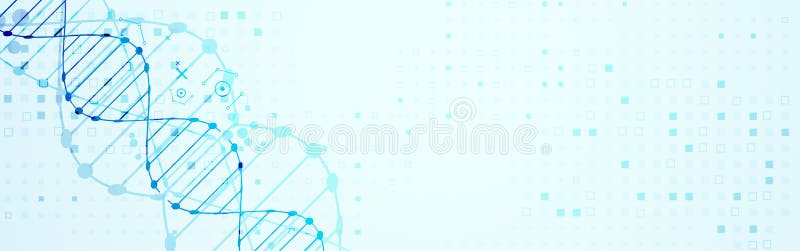 Science Template, Wallpaper or Banner with a DNA Molecules. Vector ...
