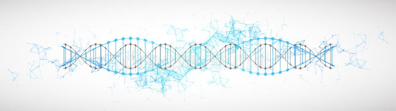 Science Template, Wallpaper or Banner with a DNA Molecules. Vector ...