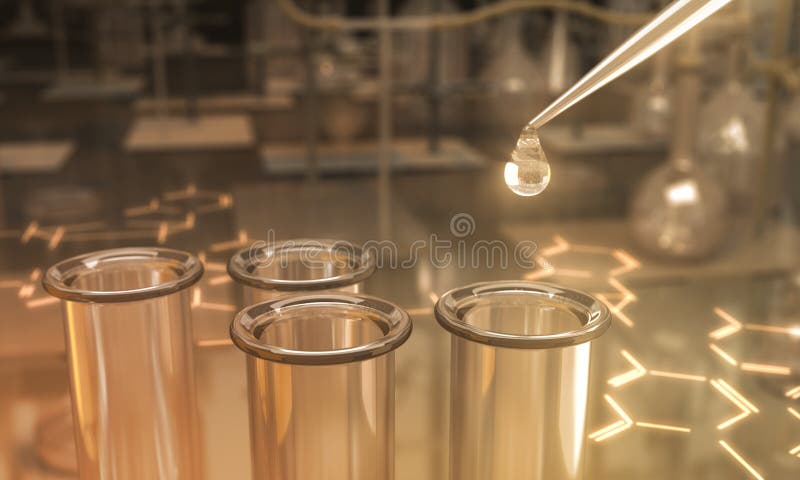 Science Test in a Laboratory Stock Illustration - Illustration of toxic ...