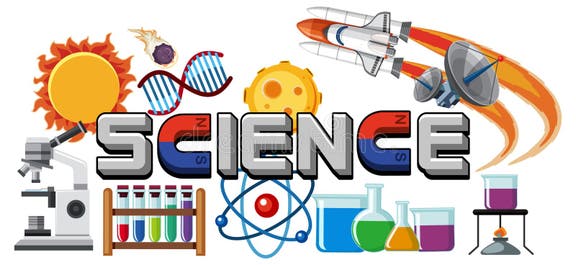 Science Text Icon with Elements Stock Vector - Illustration of icon ...