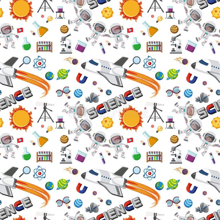 Science Text Icon with Elements Stock Vector - Illustration of learn ...