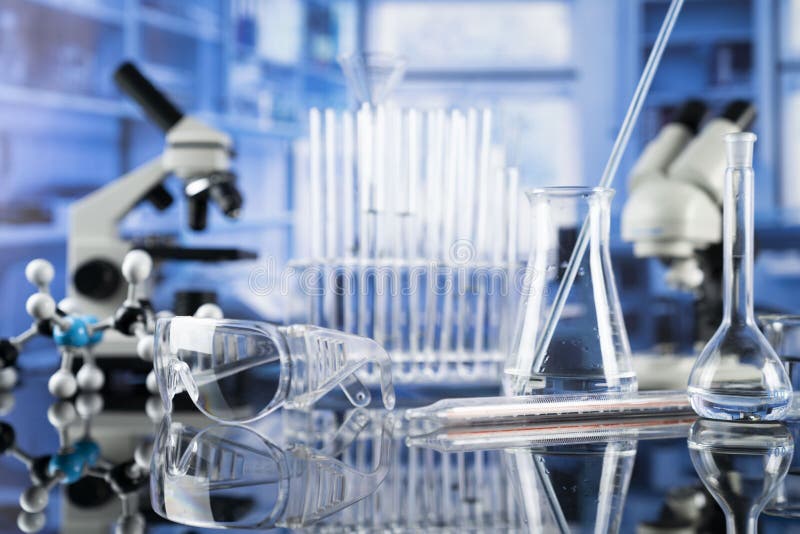 Science Theme. Modern Scientific Laboratory Interior. Stock Photo ...