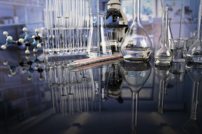 Science Theme. Modern Scientific Laboratory Interior. Stock Photo ...