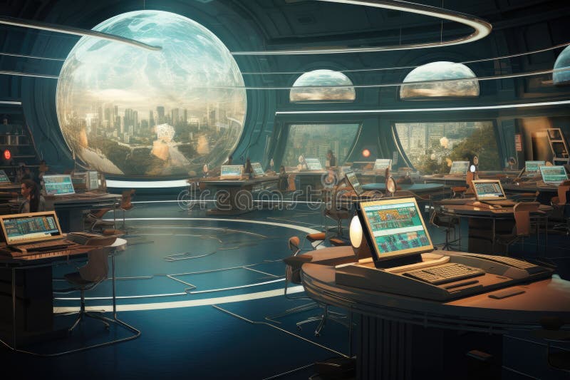 Classroom with Futuristic Design Technological Devices, Back To School ...