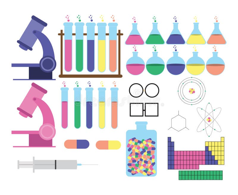 Science Themed Objects stock vector. Illustration of clip - 31210601