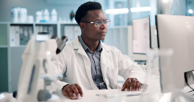 Black Man, Scientist and Smile for Biotechnology, Analysis and ...
