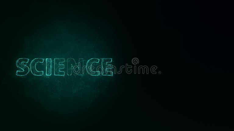 Science Title with Plexus Effect. Connected Lines with Dots Stock ...