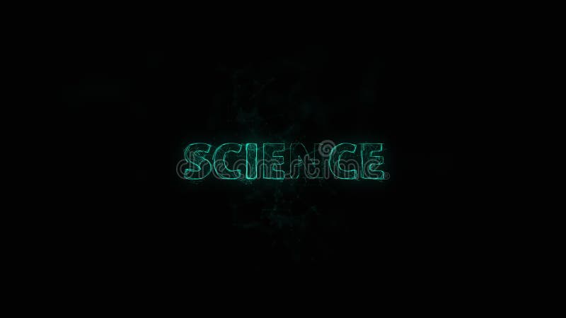 Science Title with Plexus Effect. Connected Lines with Dots Stock ...
