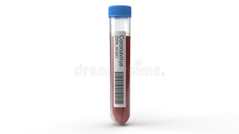 Science Tube Coronavirus Testing 3d Rendering for Medical Content Stock ...