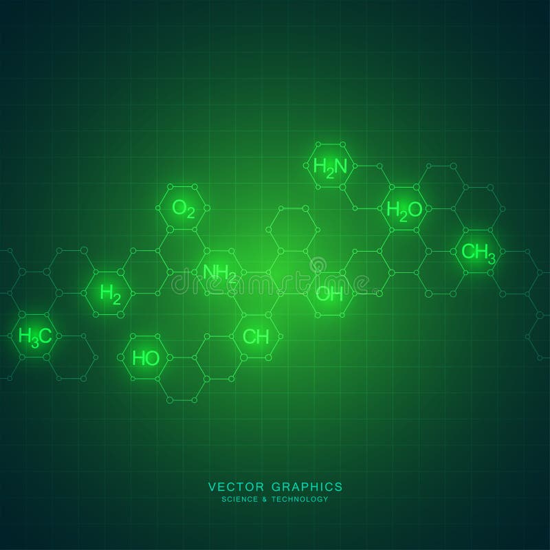 Science Vector Background with Chemical Formulas Stock Vector ...