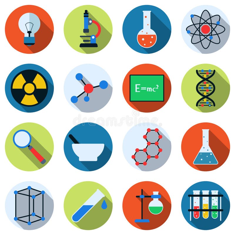 Flat icon science stock vector. Illustration of medical - 33912887