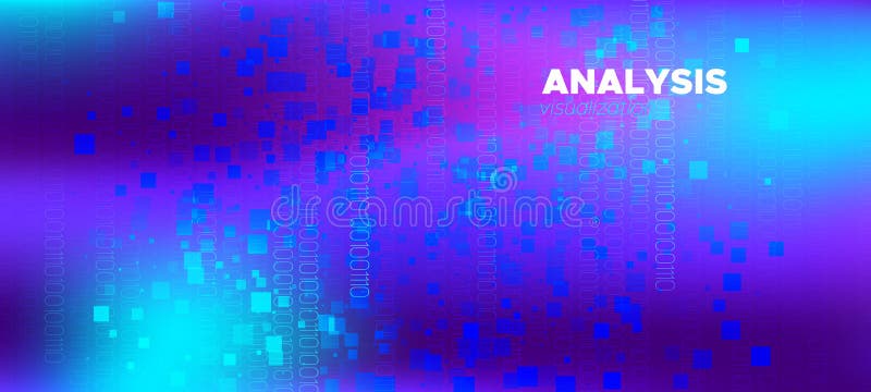 Science Visualization. Matrix Data Stream Stock Vector - Illustration ...